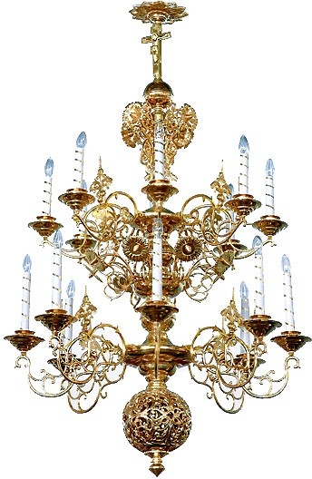 Two-level church chandelier (16 lights) - Istok Church Supplies