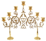 Seven Branch Candle Stands and Altar Candelabra of Church