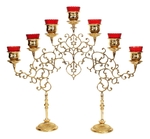 Seven Branch Candle Stands and Altar Candelabra of Church