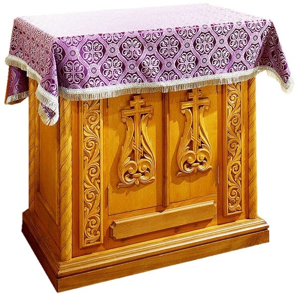 Church furniture: Exaltation altar carved table - Istok Church Supplies
