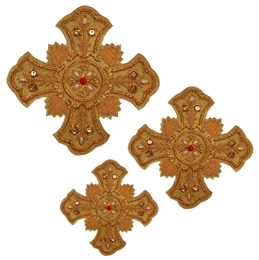 Hand-embroidered crosses - D134 - Istok Church Supplies Corp.