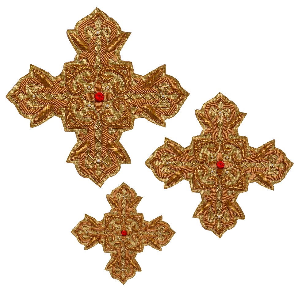 Hand-embroidered crosses - D151 - Istok Church Supplies Corp.