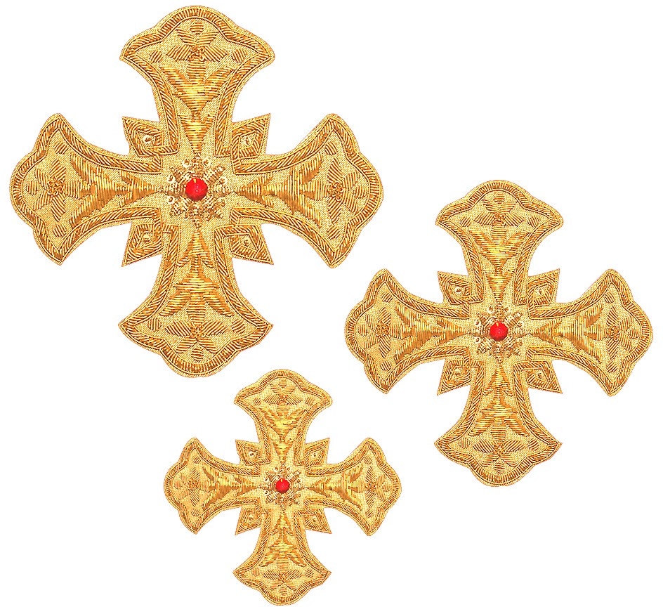 Hand-embroidered crosses - D165 - Istok Church Supplies Corp.