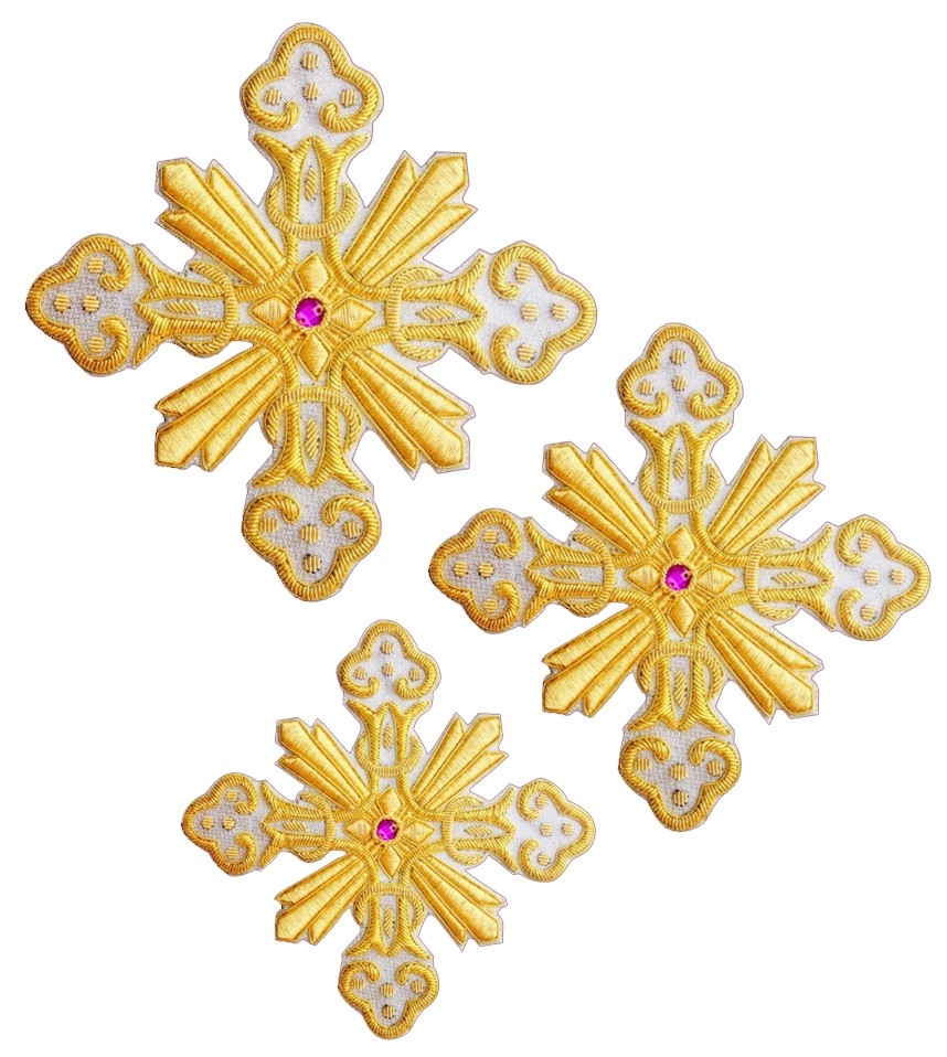 Hand-embroidered crosses - D176 - Istok Church Supplies Corp.