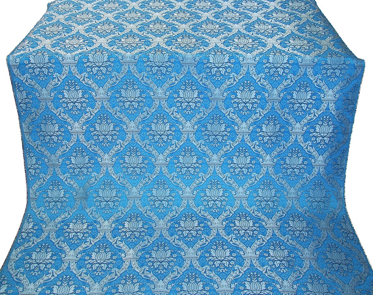 Royal Crown metallic brocade (blue/silver) - Istok Church Supplies Corp.