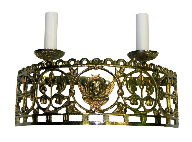 Church 2-light semi-round sconce with Angel - Istok Church Supplies Corp.