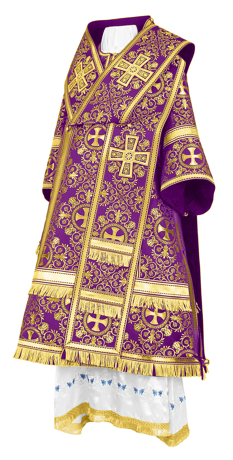 Bishop vestments - metallic brocade B (violet-silver) - Istok Church ...