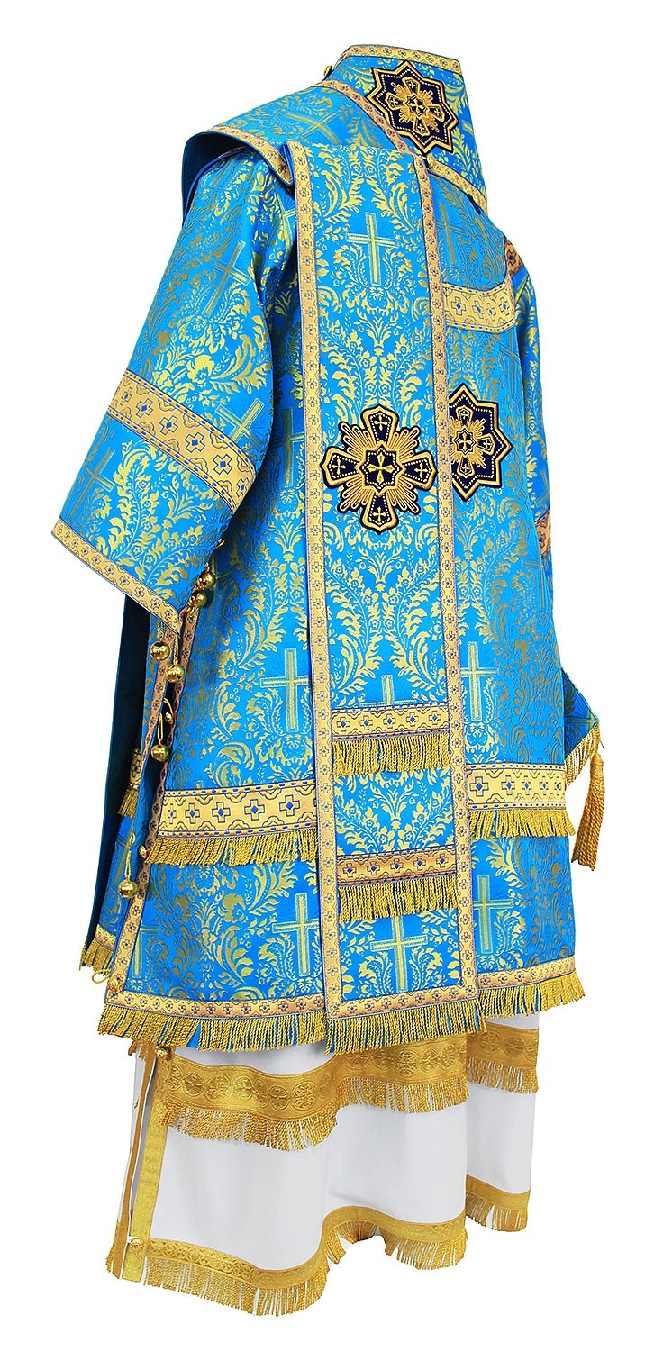 Bishop vestments - metallic brocade BG2 (blue-gold) - Istok Church ...
