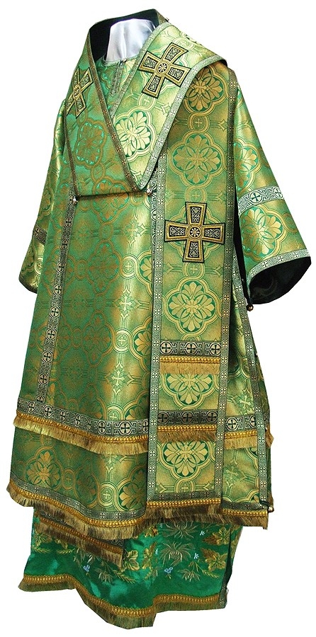 Bishop vestments - metallic brocade BG2 (green-gold) - Istok Church ...