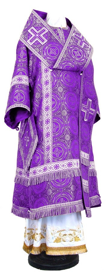Bishop vestments - rayon brocade S2 (violet-silver) - Istok Church ...