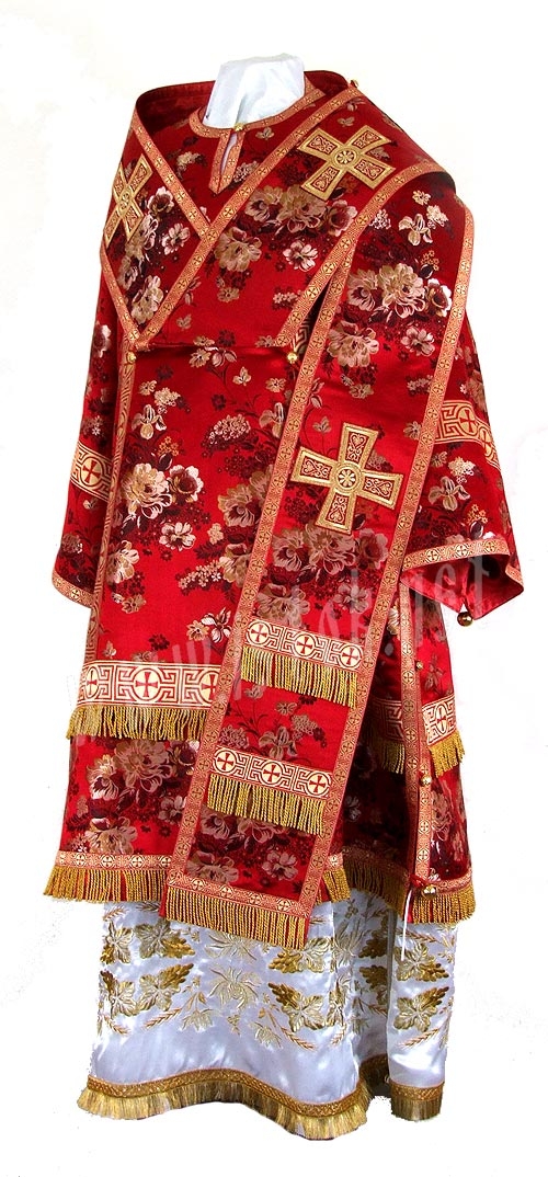 Bishop vestments - rayon Chinese brocade (red-gold) - Istok Church ...