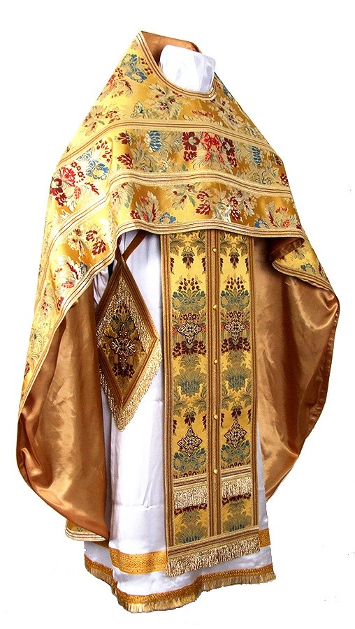 Russian Priest vestments - metallic brocade BG6 (yellow-claret-gold ...