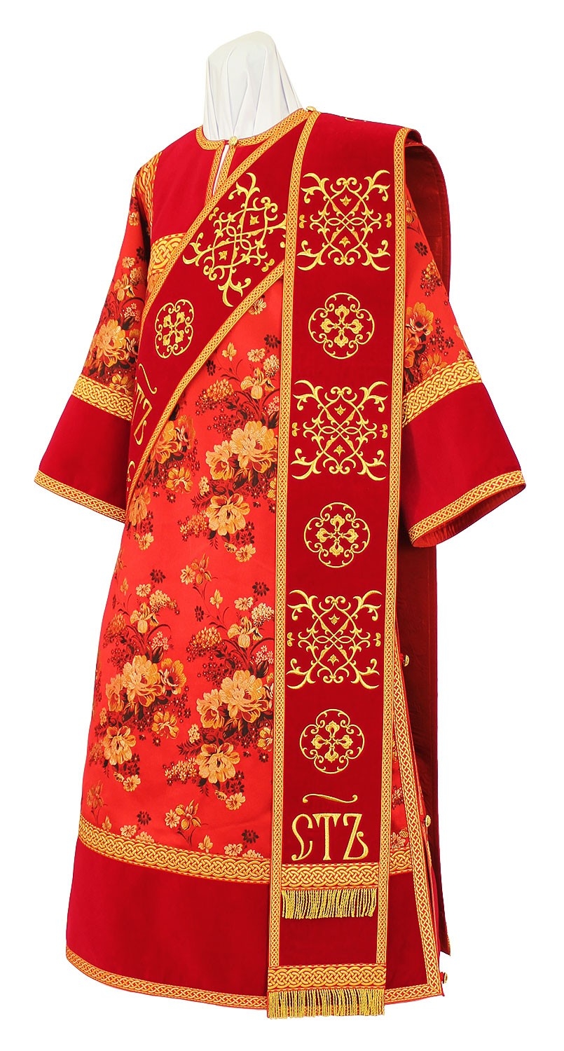 Deacon vestments - rayon Chinese brocade (red-gold) - Istok Church ...