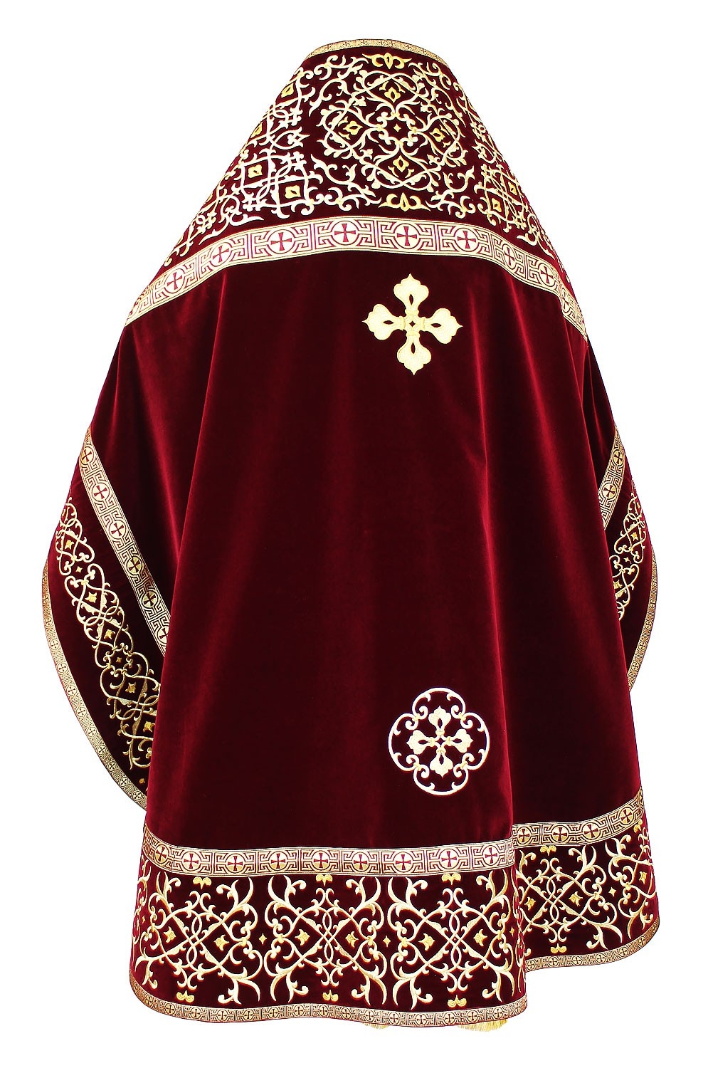 Embroidered Russian Priest vestments - Wattled (claret-gold) - Istok ...