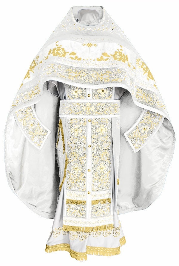 Embroidered Russian Priest vestments - Iris (white-gold) - Istok Church ...