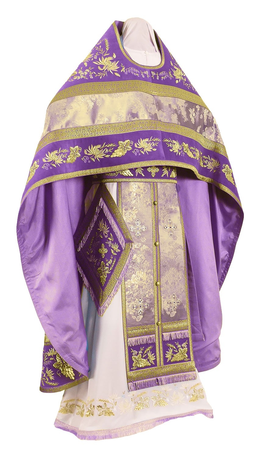 Embroidered Russian Priest vestments - Chrysanthemum (violet-gold ...