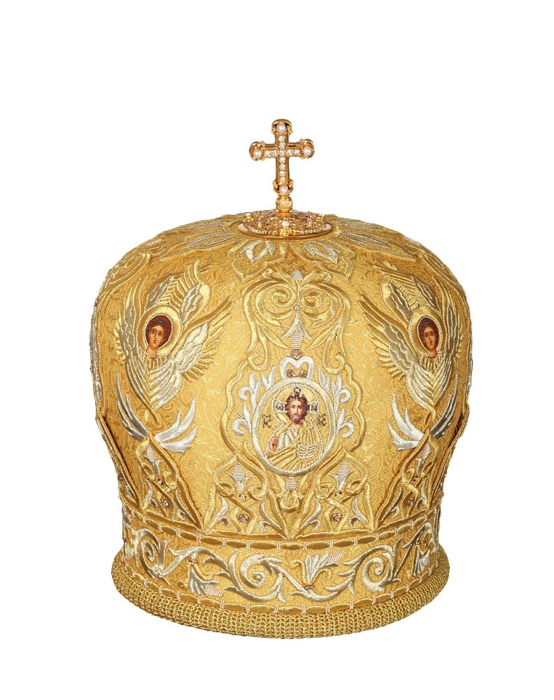 Mitres: Embroidered Bishop mitre - 63 - Istok Church Supplies Corp.
