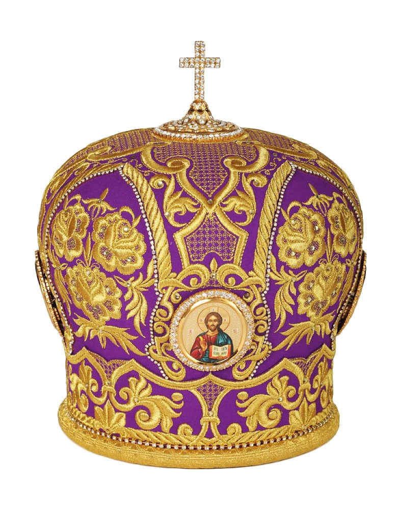 Mitres: Embroidered Bishop mitre no.47 - Istok Church Supplies Corp.