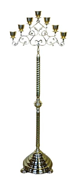 Seven Branch Candle Stands and Altar Candelabra of Church