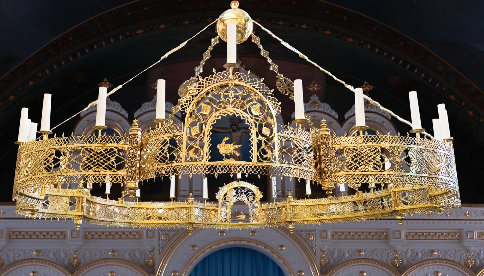 Greek Orthodox horos Flower (28 lights) - Istok Church Supplies Corp.