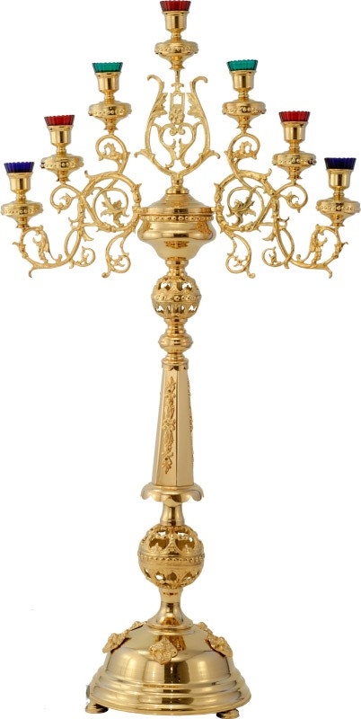 Seven Branch Candle Stands and Altar Candelabra of Church