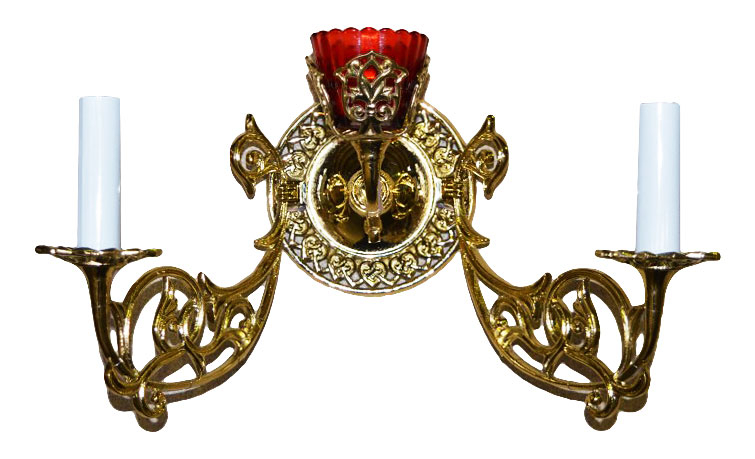 Church wall lamp - Round (2 lights) - Istok Church Supplies Corp.