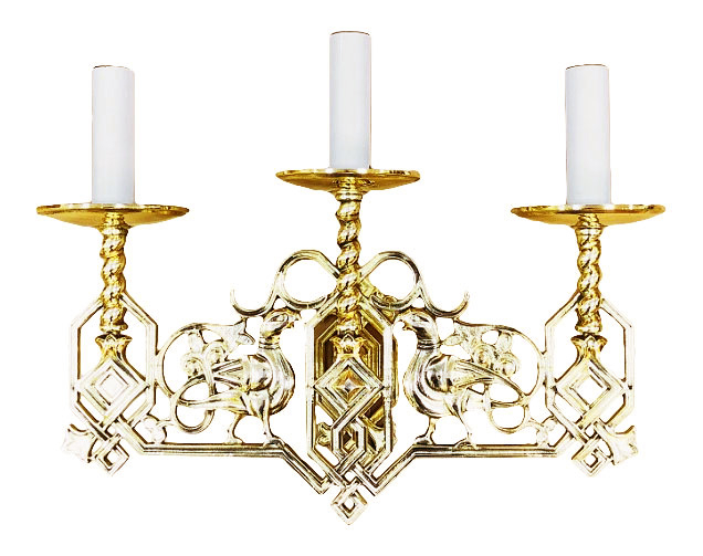 Church wall lamp - Birds (3 lights) - Istok Church Supplies Corp.