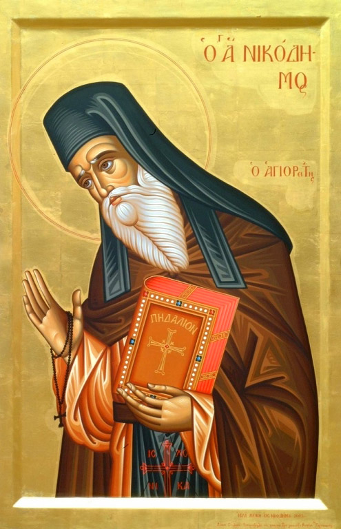 Icon: Holy Venerable Nicodemus of the Holy Mountain - I - Istok Church ...