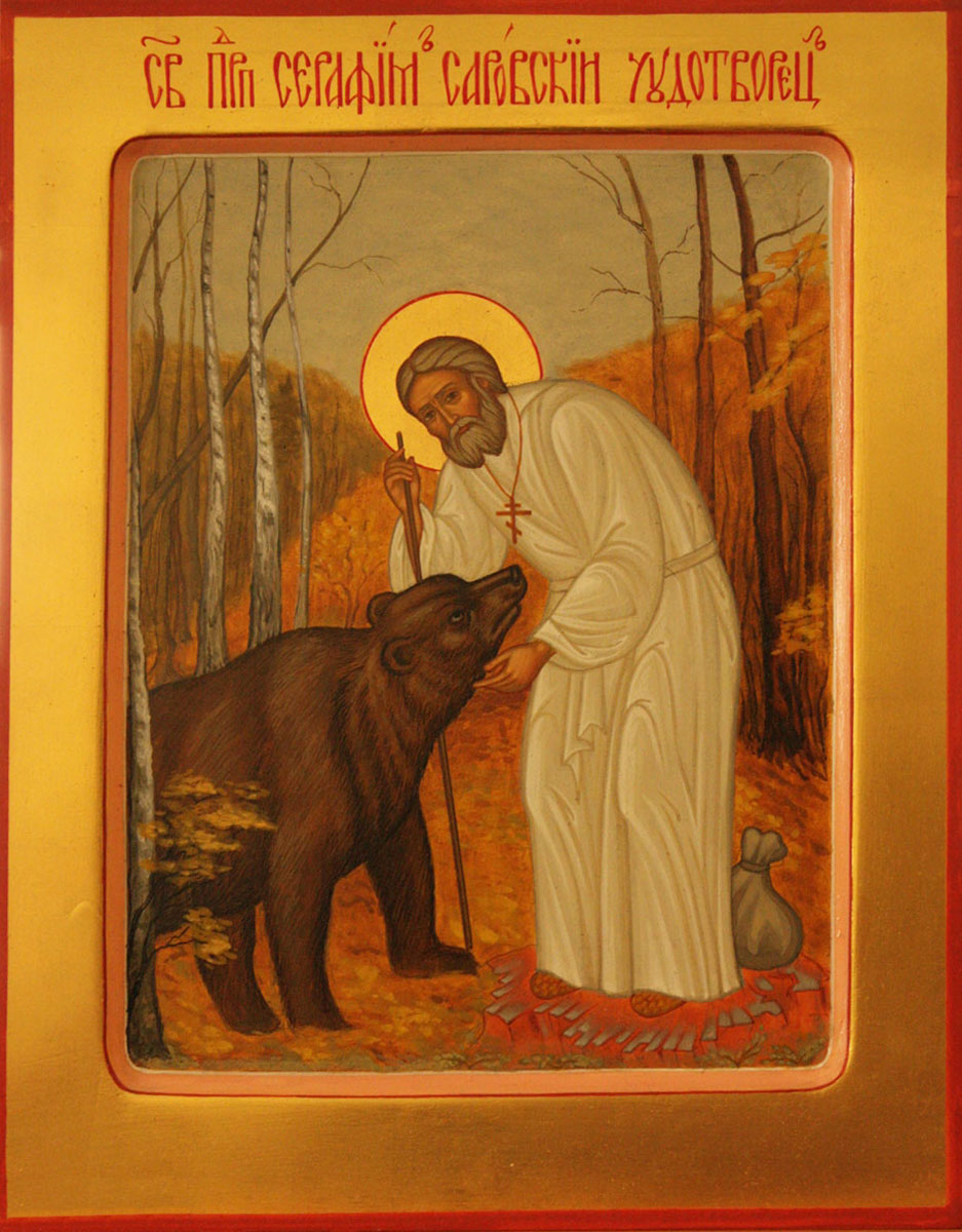 Icon: Holy Venerable Seraphim of Sarov - L2 - Istok Church Supplies Corp.