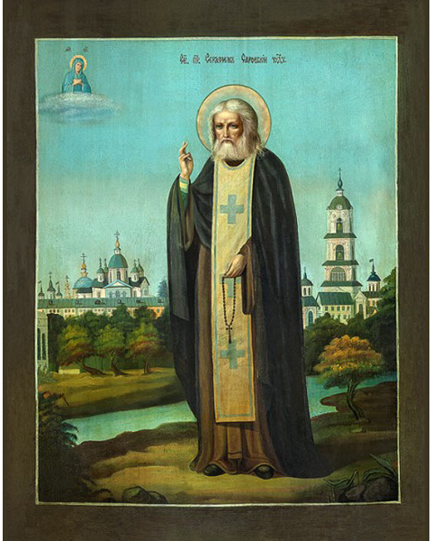 Icon: Holy Venerable Seraphim of Sarov - SF45 - Istok Church Supplies Corp.